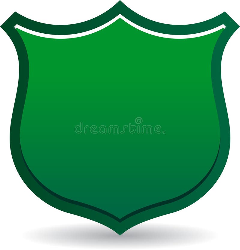 Verde De La Insignia Del Escudo Stock de ilustración - Ilustración de ...