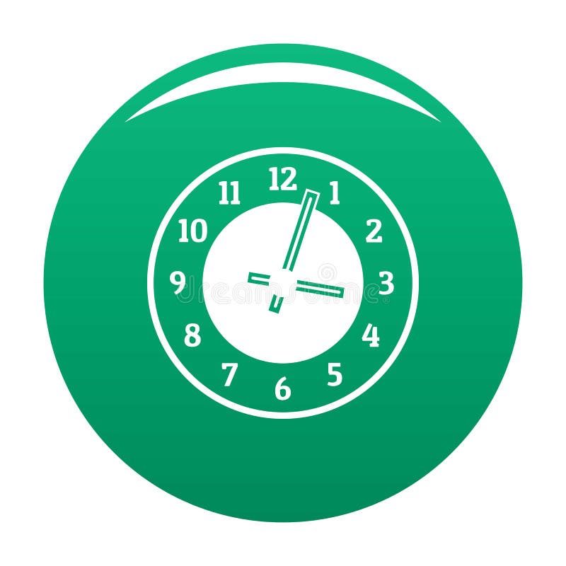 Verde Del Vector Del Icono Del Concepto Del Reloj Ilustración del ...