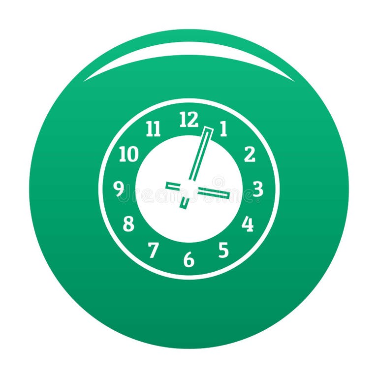 Verde Del Vector Del Icono Del Concepto Del Reloj Ilustración del ...
