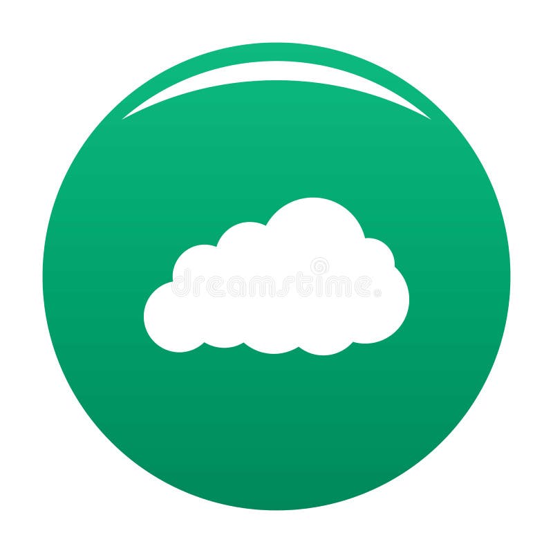 Verde Del Vector Del Icono De La Nube De Tormenta Ilustración del ...