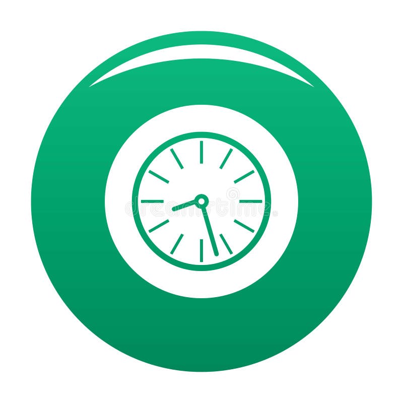 Verde Del Vector Del Icono Del Negocio Del Reloj Ilustración del Vector ...