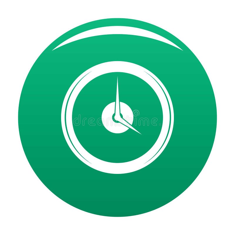 Verde Del Vector Del Icono Del Plazo Del Reloj Ilustración del Vector ...
