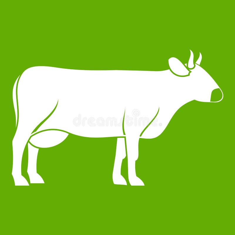 Verde Dell'icona Della Mucca Illustrazione Vettoriale - Illustrazione ...