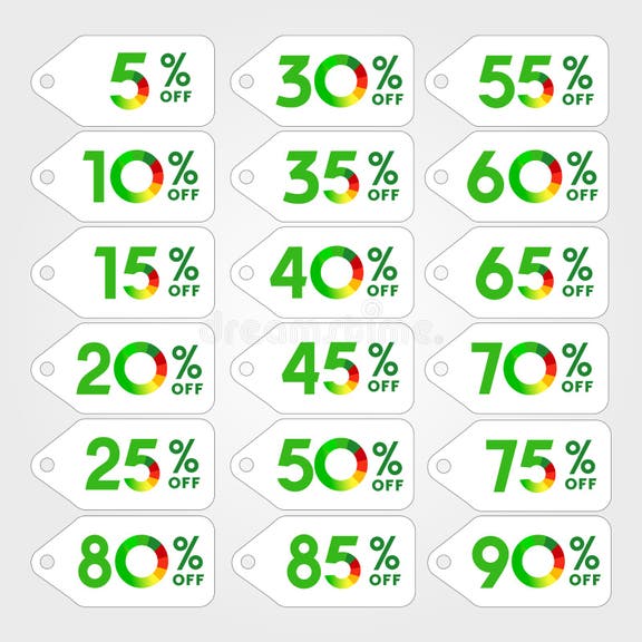 Verde di logo di sconto illustrazione vettoriale. Illustrazione di ...