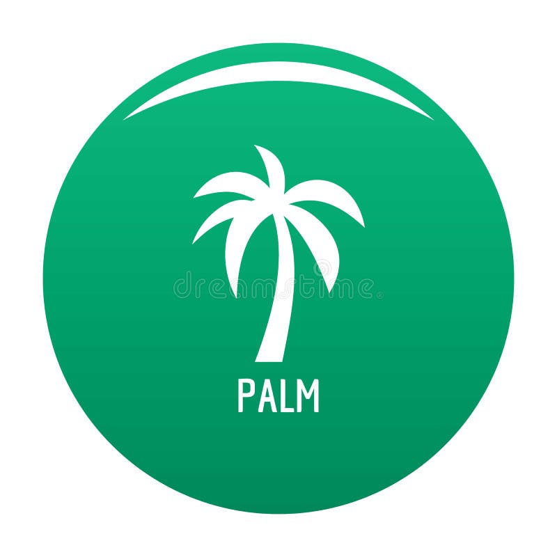 Verde Di Vettore Dell'icona Della Palma Illustrazione Vettoriale ...