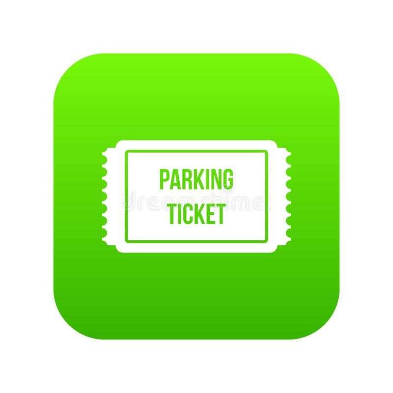 Verde Digital Del Icono De La Multa De Aparcamiento Ilustración del ...
