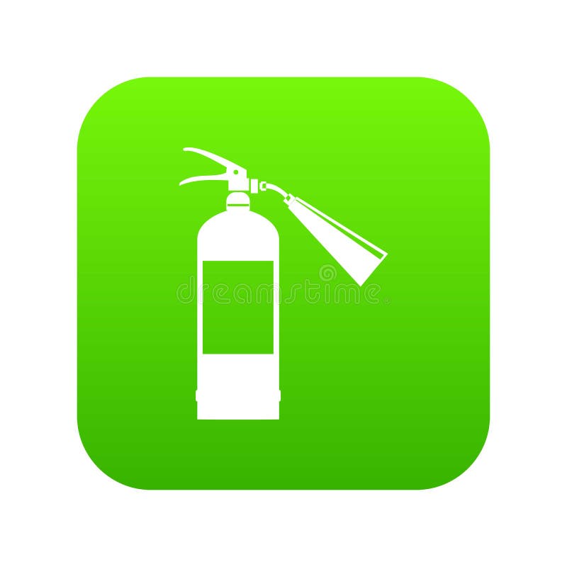 Verde Digital Del Icono Del Extintor Ilustración del Vector ...