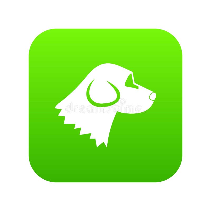 Verde Digital Del Icono Del Perro Del Beagle Ilustración del Vector ...