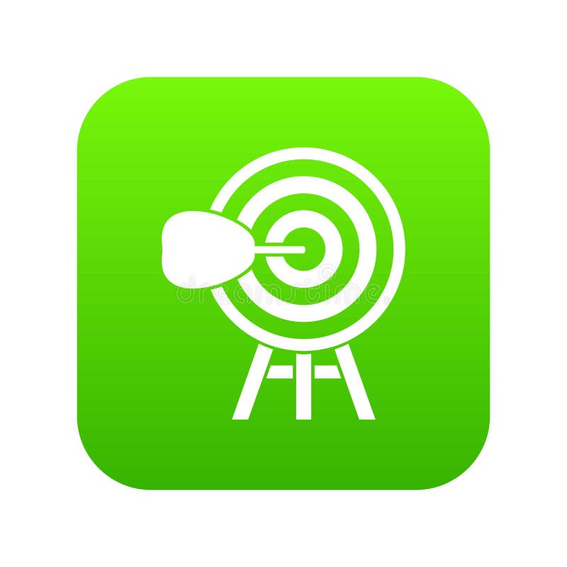 Verde Digital Do ícone Do Alvo Ilustração do Vetor - Ilustração de ...