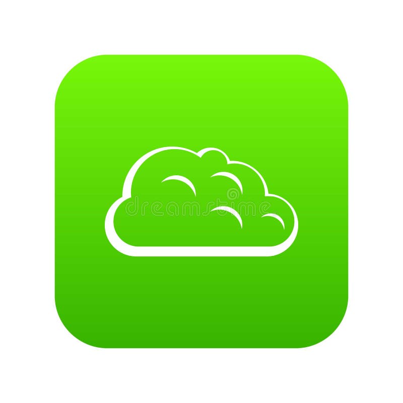 Verde Digital Do ícone Da Nuvem De Tempestade Ilustração do Vetor ...
