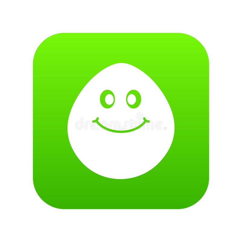 Verde Digital Sonriente Del Icono De La Cal Ilustración del Vector ...