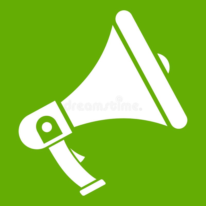 Megafone isolado verde ilustração do vetor. Ilustração de ruidoso ...