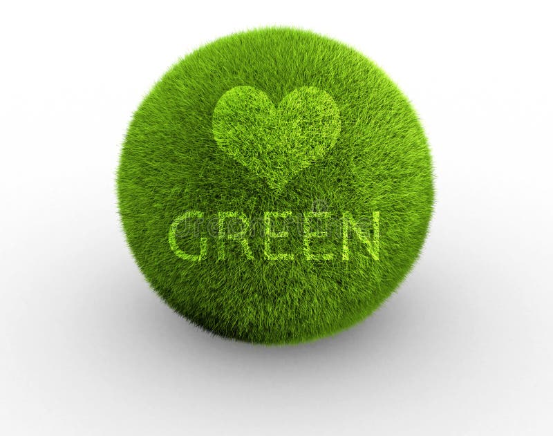 Ame o verde ilustração stock. Ilustração de esfera, terra - 11733271