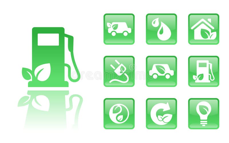 Verde-icono-gas ilustración del vector. Ilustración de alternativa ...
