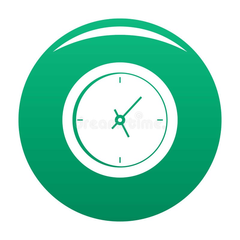 Reloj verde del vector ilustración del vector. Ilustración de travieso ...