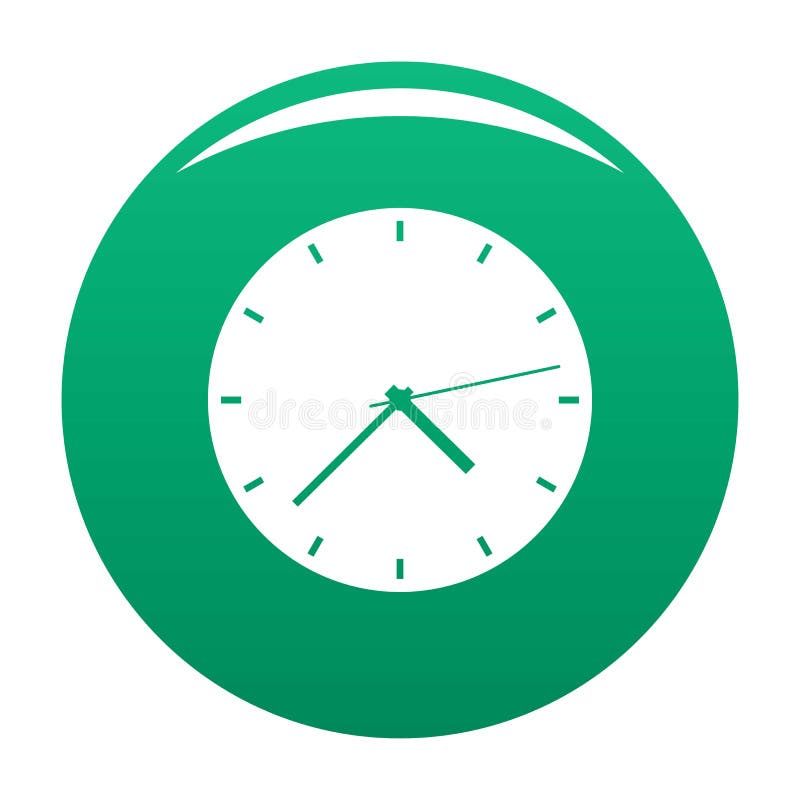 Verde Moderno Del Vector Del Icono Del Reloj Ilustración del Vector ...