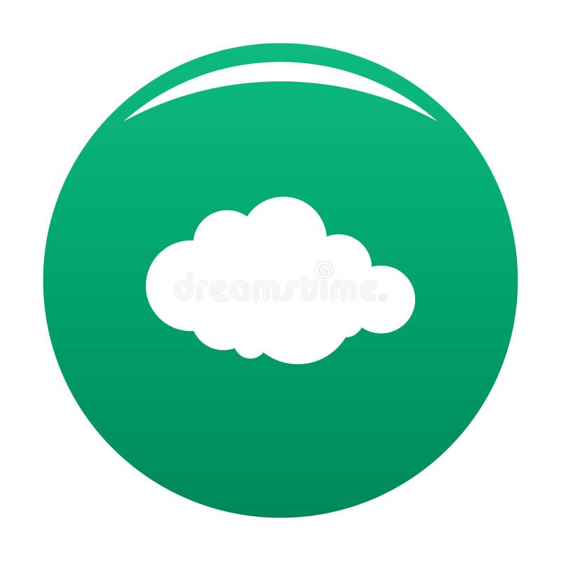 Verde Raro Del Vector Del Icono De La Nube Ilustración del Vector ...