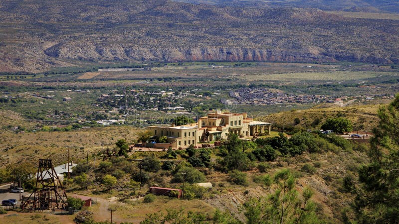 Verde Valley and the Jerome State Park at Jerome Arizona Stock Image ...