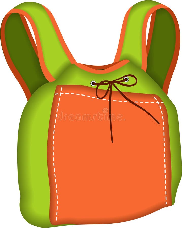 Verde y naranja del morral ilustración del vector. Ilustración de ...