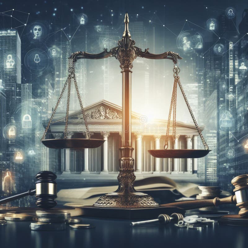 Verdict Rendered in Court. Ai Generative Stock Illustration ...