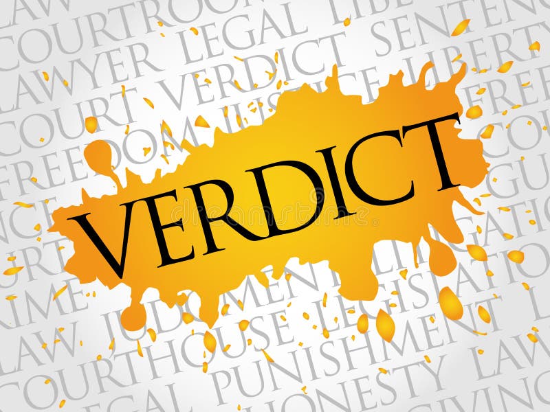 Verdict word cloud stock illustration. Illustration of jury - 200223797
