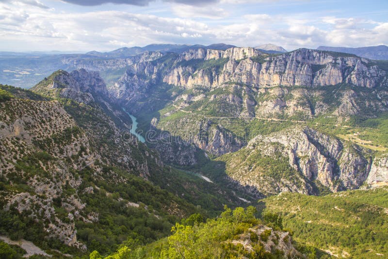 Verdon Gorge Gorges Du Verdon, in Southeastern France. Stock Image ...