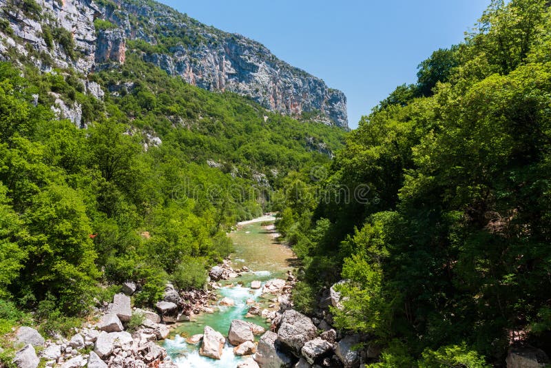 The Verdon River on a Sunny Summer Day Stock Photo - Image of landmark ...