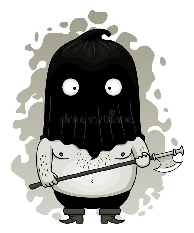 Verdugo Grande De La Historieta Con El Hacha Ilustración del Vector ...