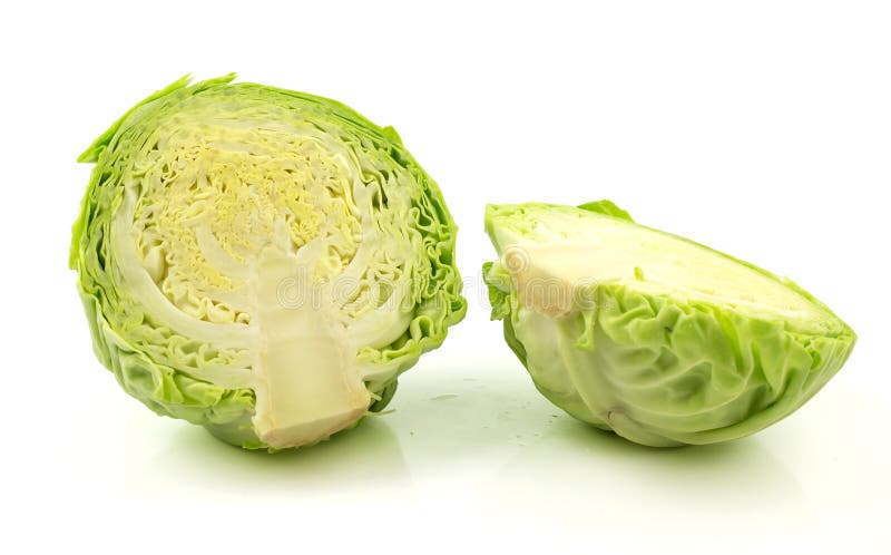 Verdura Fresca De La Col En Blanco Imagen de archivo - Imagen de ...