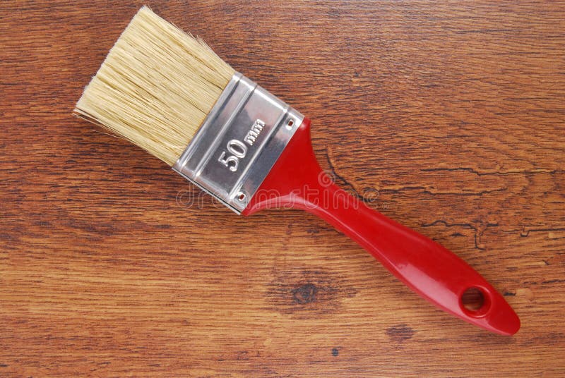 Verfborstel stock foto. Image of verbetering, industrieel - 34456966