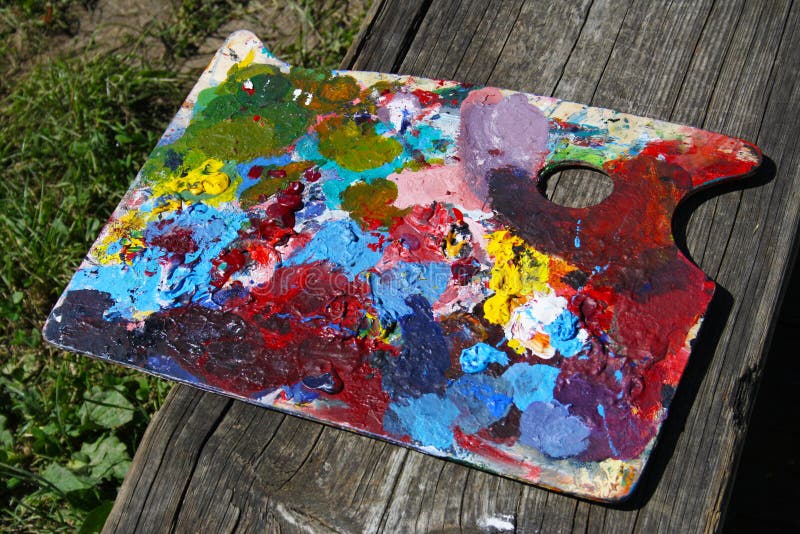 Kleurrijk Verfpalet Stockfoto's - Download 355 Royalty Free Photos