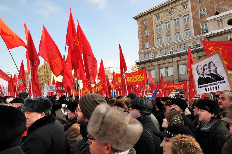 Vergadering Van Communisten in Moskou Redactionele Foto - Image of ...