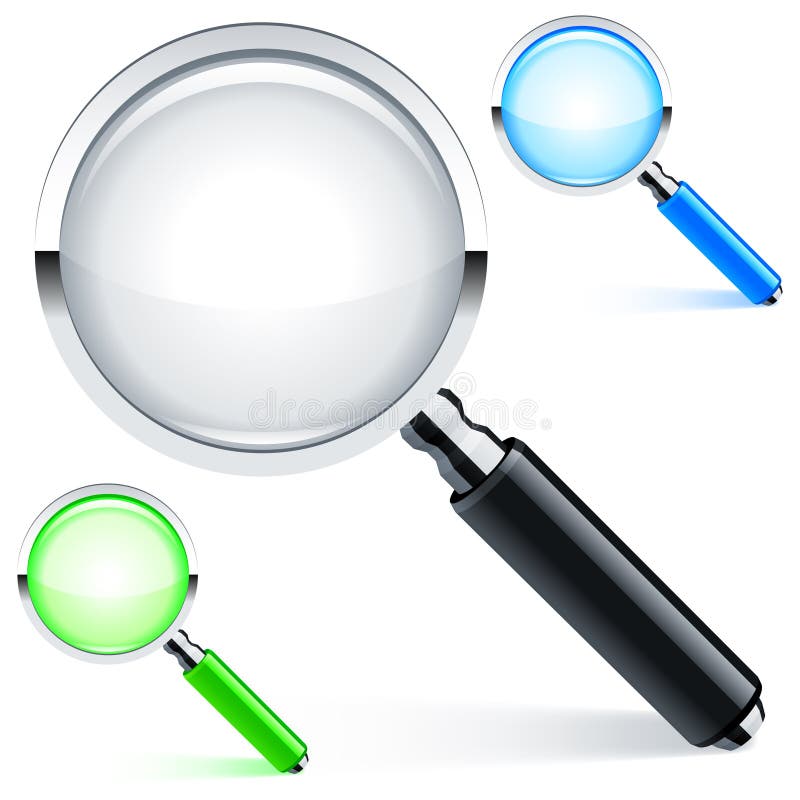 Vergrootglas. vector illustratie. Illustration of kijk - 19564223