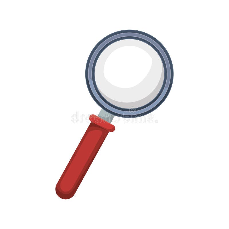 Vergrootglas Met Rode Basis Vector Illustratie - Illustration of ...