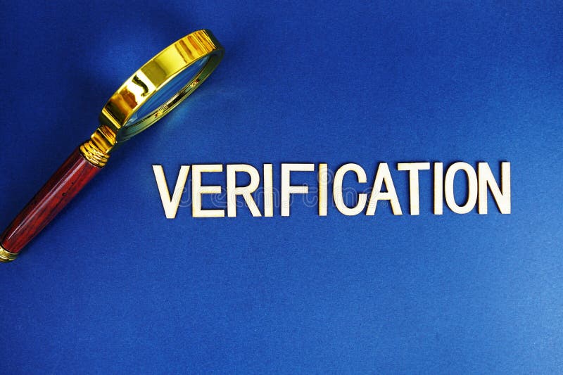 Verification Alphabet Letters Magnifying Glass Navy Blue Background ...