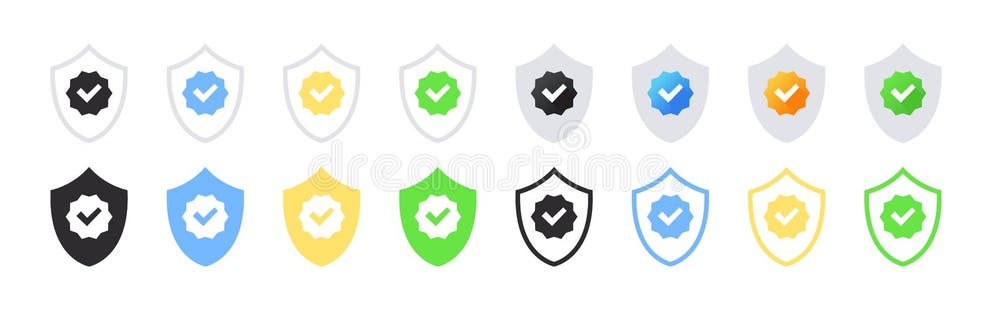 Verification Check Marks. Profile Verification Vector Icons ...