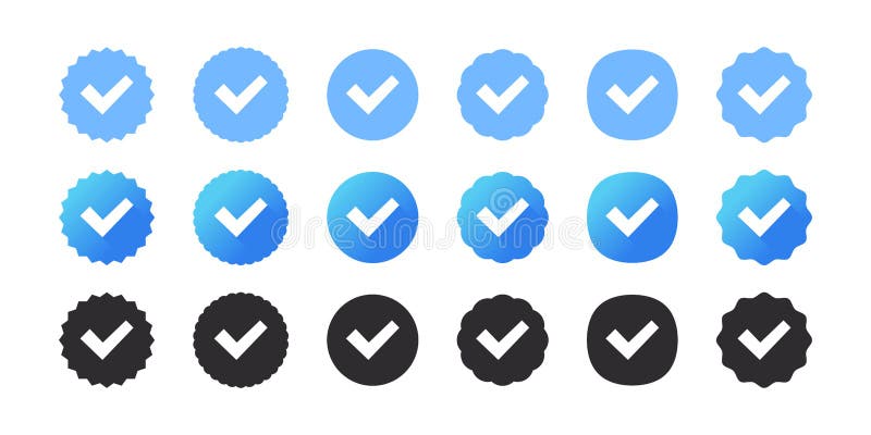 Verification Check Marks. Profile Verification Vector Icons ...
