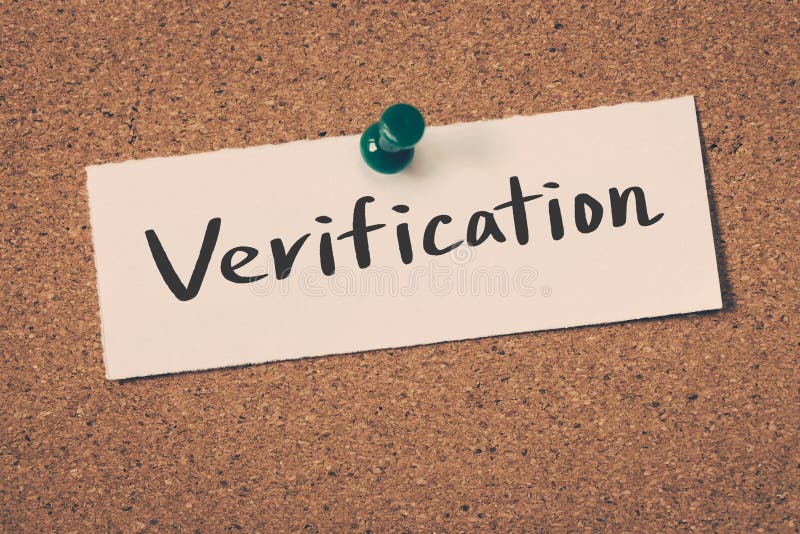 Verification - Gold Text on Black Background - 3D Rendered Royalty Free ...