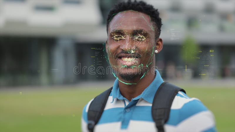 Verification of the Face of a Young Afro-american Man. Future Security ...