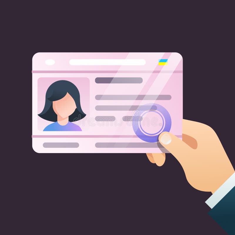 Verification of a Female Driver S License Stock Vector - Illustration ...