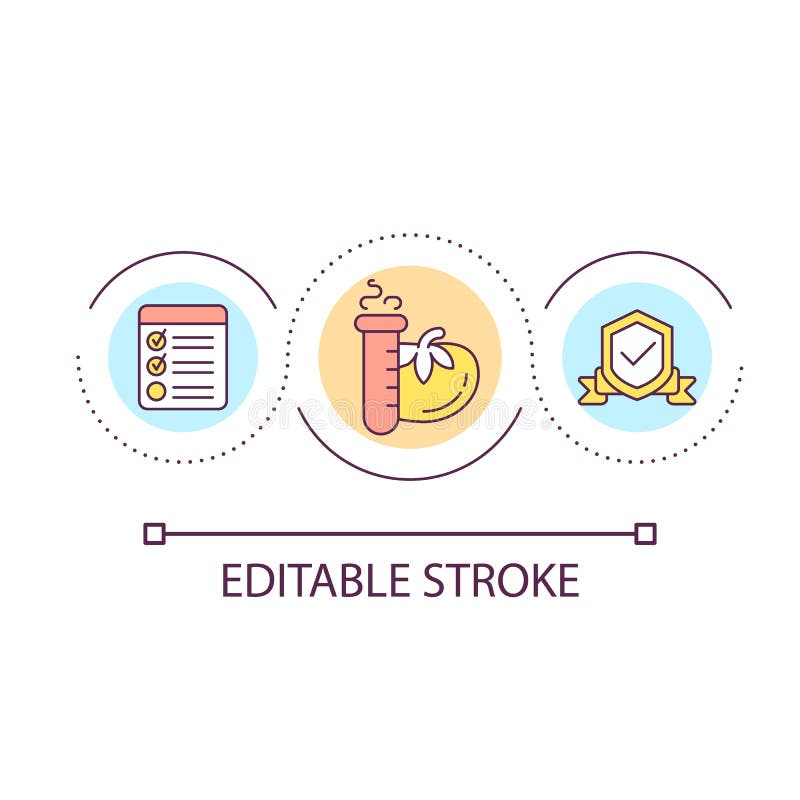 Verification of Food Quality Loop Concept Icon Stock Vector ... Verification of Food Quality Loop Concept Icon Stock Vector ...