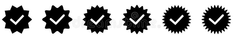 Verification icon set stock vector. Illustration of symbol - 288420098