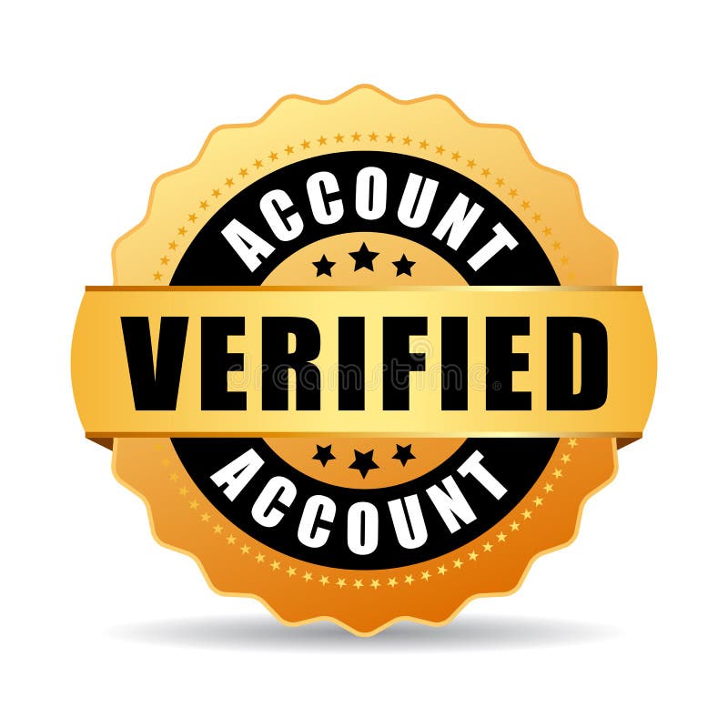 Verified Account Vector Icon Stock Vector - Illustration of label ...