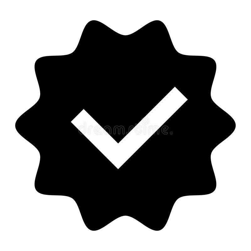 Black Verified Badge Stock Illustrations – 1,132 Black Verified Badge ...