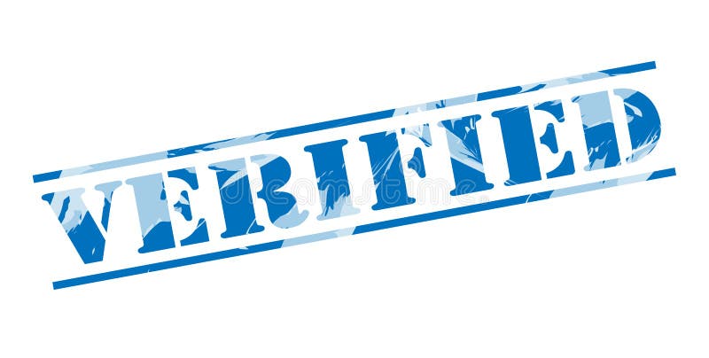 Verified Blue Check Mark Isolated Stock Illustration - Illustration of ...