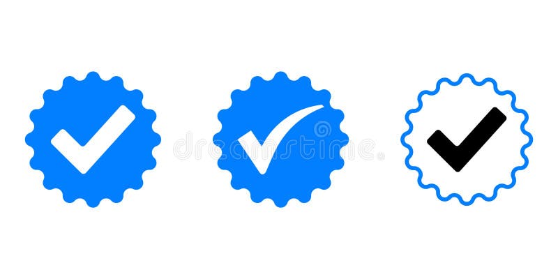 Verified Checkmark Icon in Blue. Verified Checkmark Badges. Stock ...