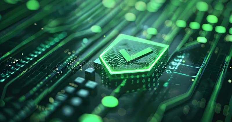 Verified Credentials on a Digital Screen with Green Checkmark and ...