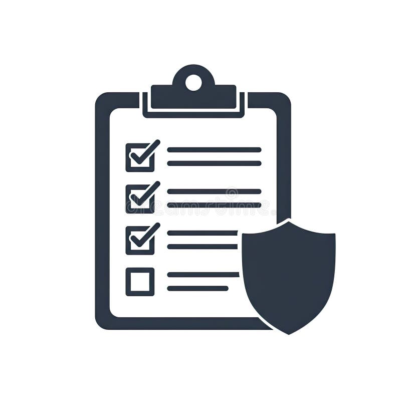 Verified Document Clipboard Symbol with Checklist and Shield Stock ...