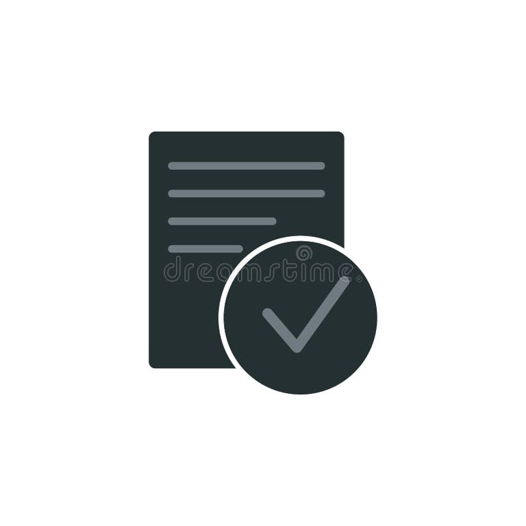 Verified Document Icon. Element of Web Icon with One Color for Mobile ...