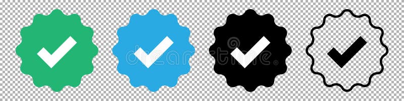 Verified Icon Check Mark Set Stock Vector - Illustration of information ...